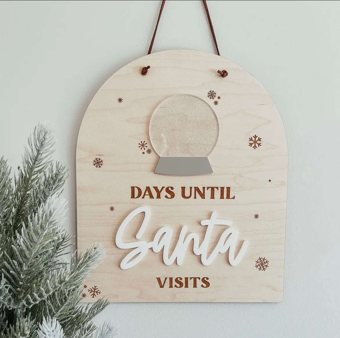 Snow Globe Dry Erase Christmas Countdown Sign – Bridge + Main Market